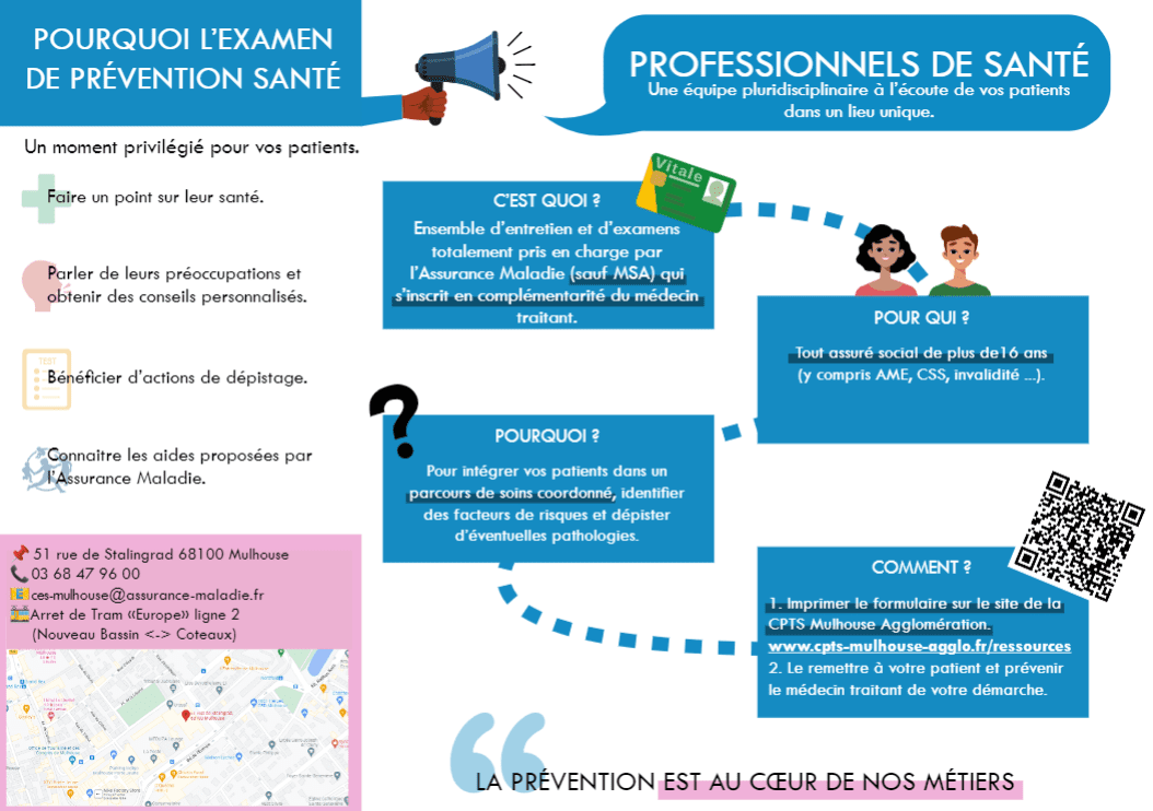 Affiche Examen de Santé - CPTS Mulhouse Agglo